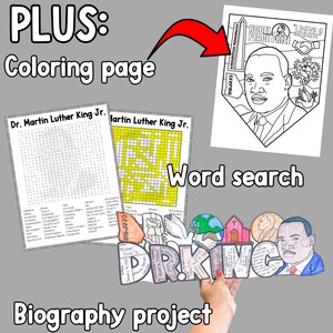 Martin Luther King Jr | Reading Comprehension Passage, Wordsearch ...