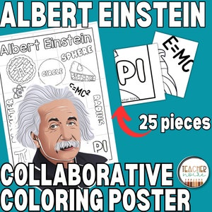 Albert Einstein for Kids, Pi Day Activity for Middle School, Pi Day ...