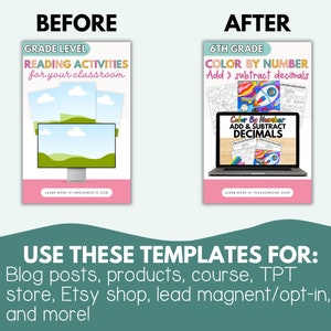 Canva Templates for Pinterest , Teacher Pinterest Pin Templates for ...