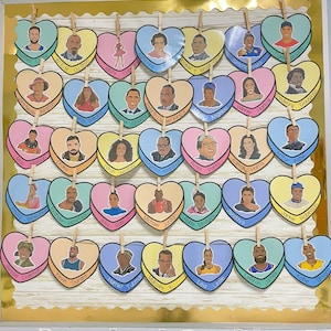 Black History Month Valentine's Day Bulletin Board Set, Door Decor ...