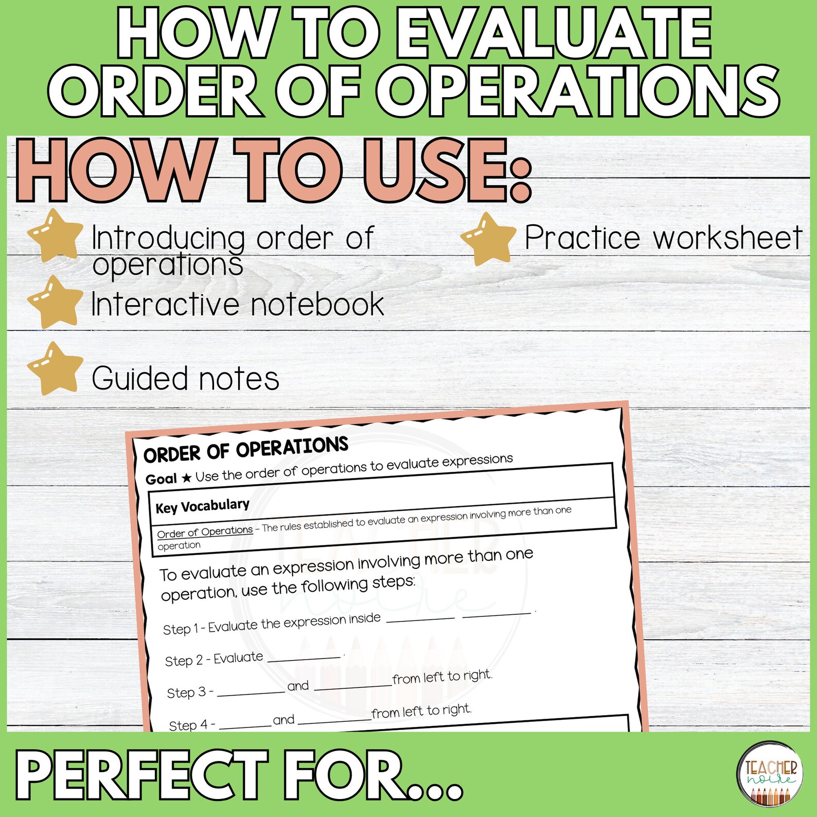 Order of Operations for Maths, Worksheet Order of Operation, PEMDAS ...
