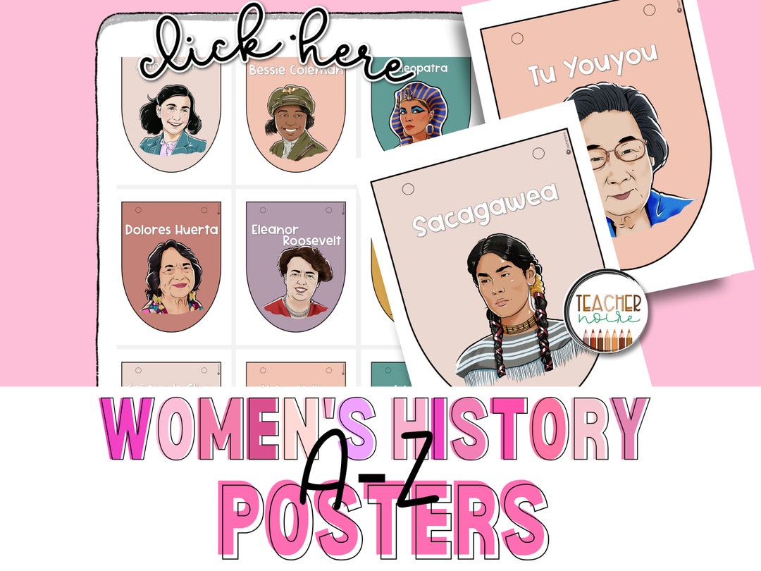 Women's History Month Bulletin Board, Abc's of Women's History Garland ...