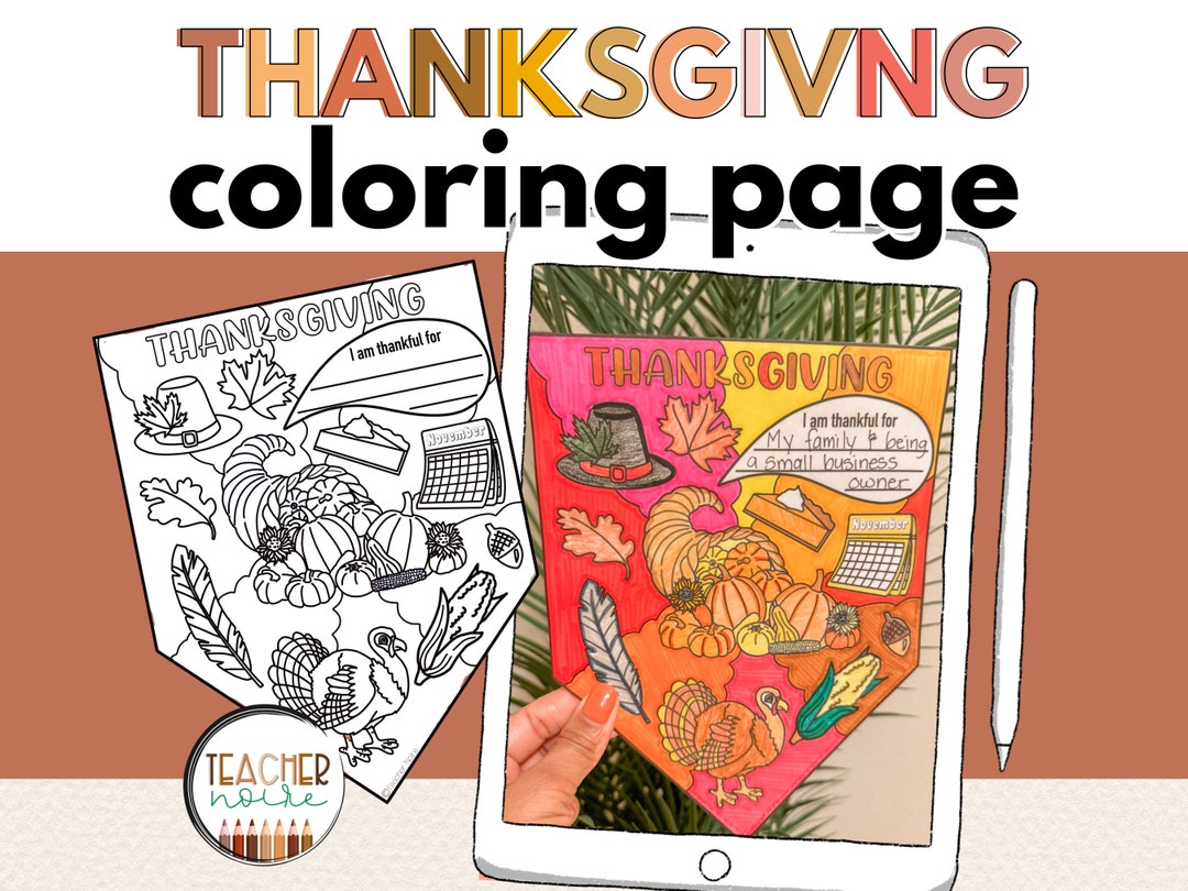 Thanksgiving Coloring Page Sheet, Kids Coloring Pages, Fall Coloring ...