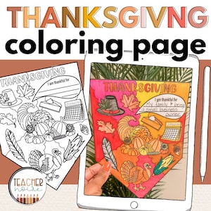 Thanksgiving Coloring Page Sheet, Kids Coloring Pages, Fall Coloring ...