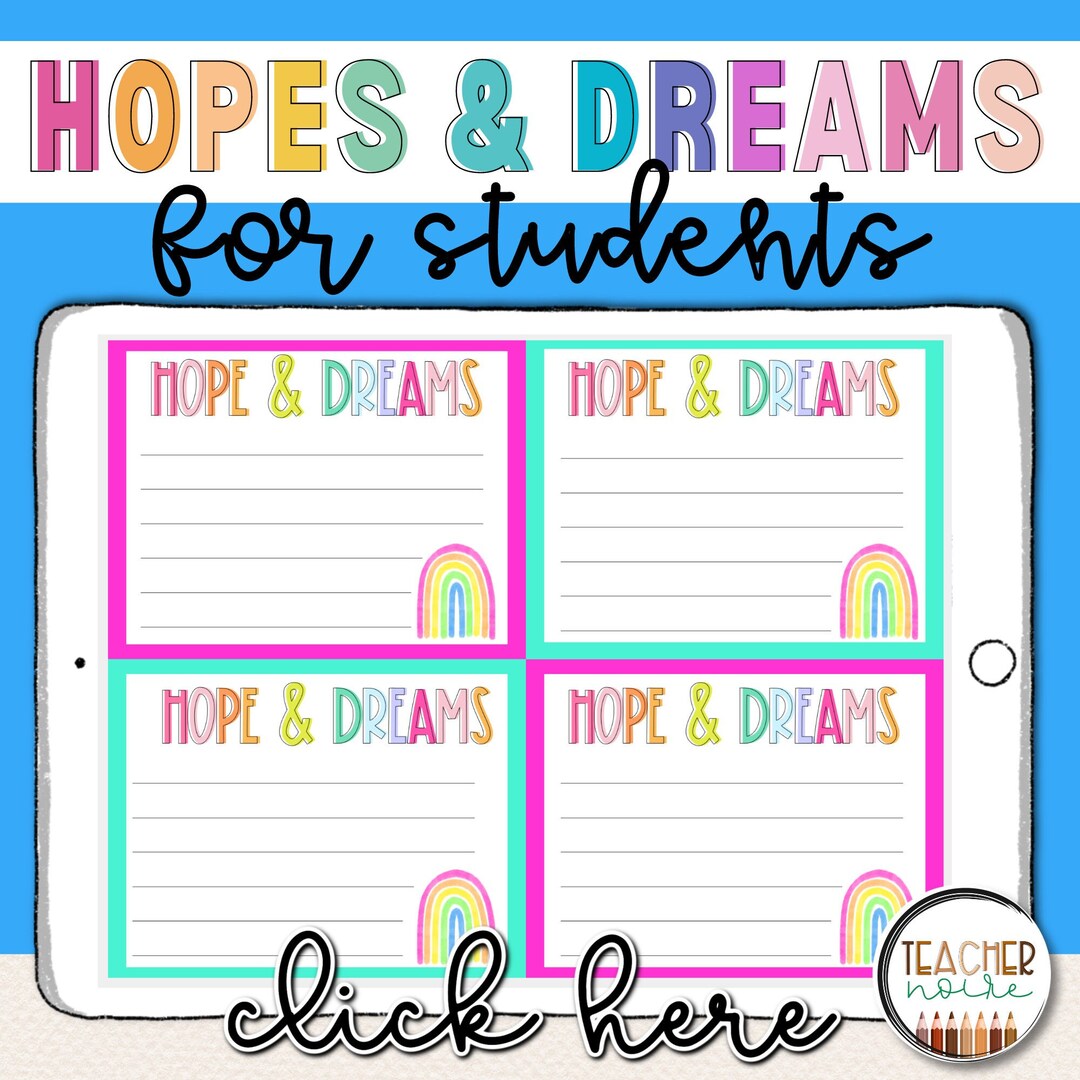 Hopes and Dreams Notes for Students, Message to a Students From Parents ...