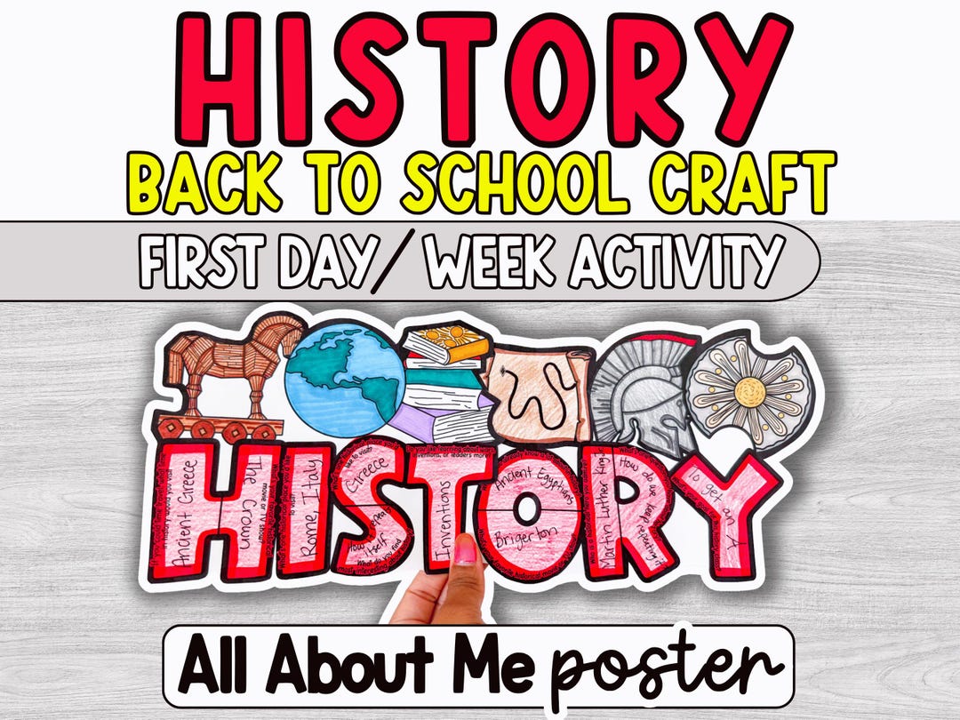 Social Studies History All About Me Craft, First Day Week Activity ...