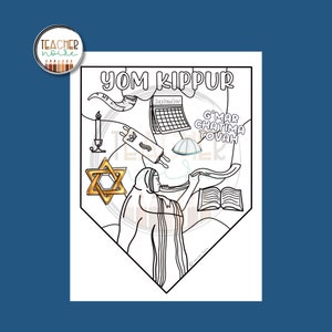 Yom Kippur Coloring, Yom Kippur Printable Worksheets, Jewish Holiday - Etsy