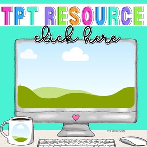 Canva Editable TPT Product Mockup Template, Rainbow Bright Themed ...