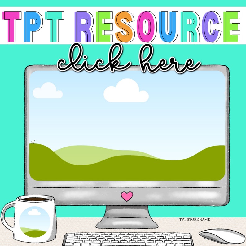 Canva Editable TPT Product Mockup Template Rainbow Bright - Etsy