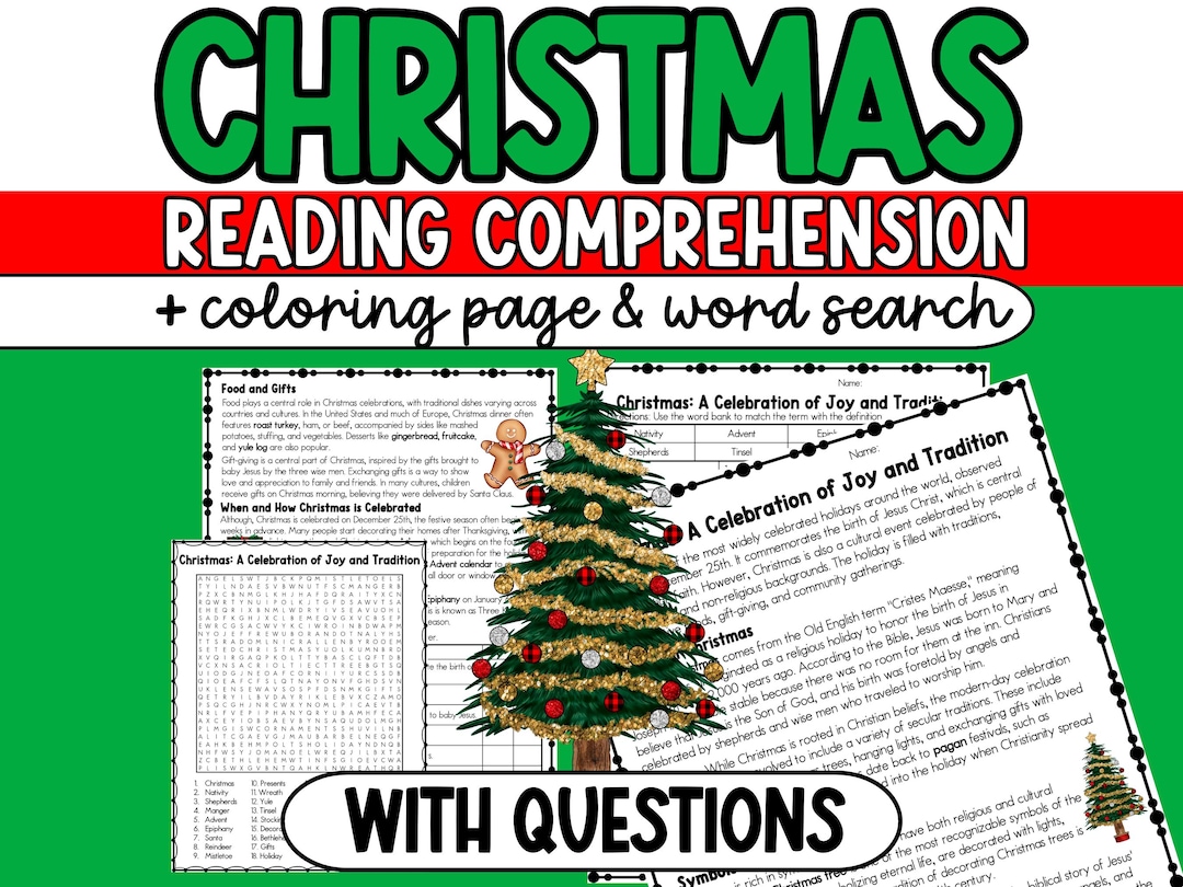 Christmas | Reading Comprehension Informational Text With Questions ...