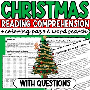 Christmas | Reading Comprehension Informational Text With Questions ...