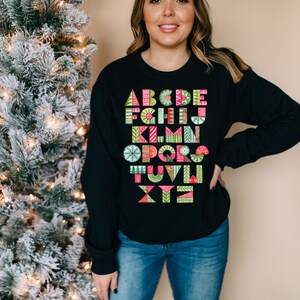 Teacher Christmas Sweaters, Christmas Alphabet Sweatshirt , ABC Teacher ...