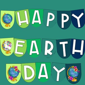 Earth Day Banner Printable, Earth Day Bulletin Board, Earth Banner ...