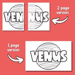 All About Venus Craft, Solar System Project, Planets Coloring Page ...