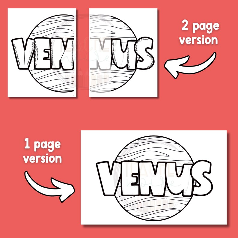All About Venus Craft, Solar System Project, Planets Coloring Page ...