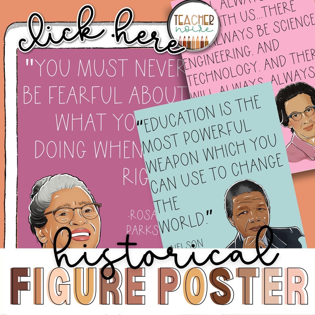 African American Historical Figure Poster, Black History Month Bulletin ...