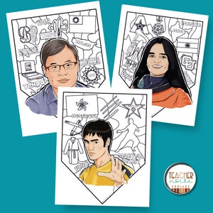 AAPI Heritage Month Bulletin Board Posters, AAPI History Coloring ...