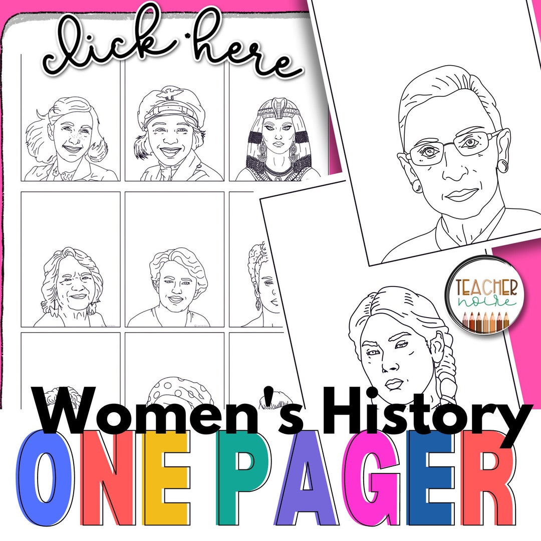 Activities for Women's History Month, Bulletin Board Idea, One Pager ...