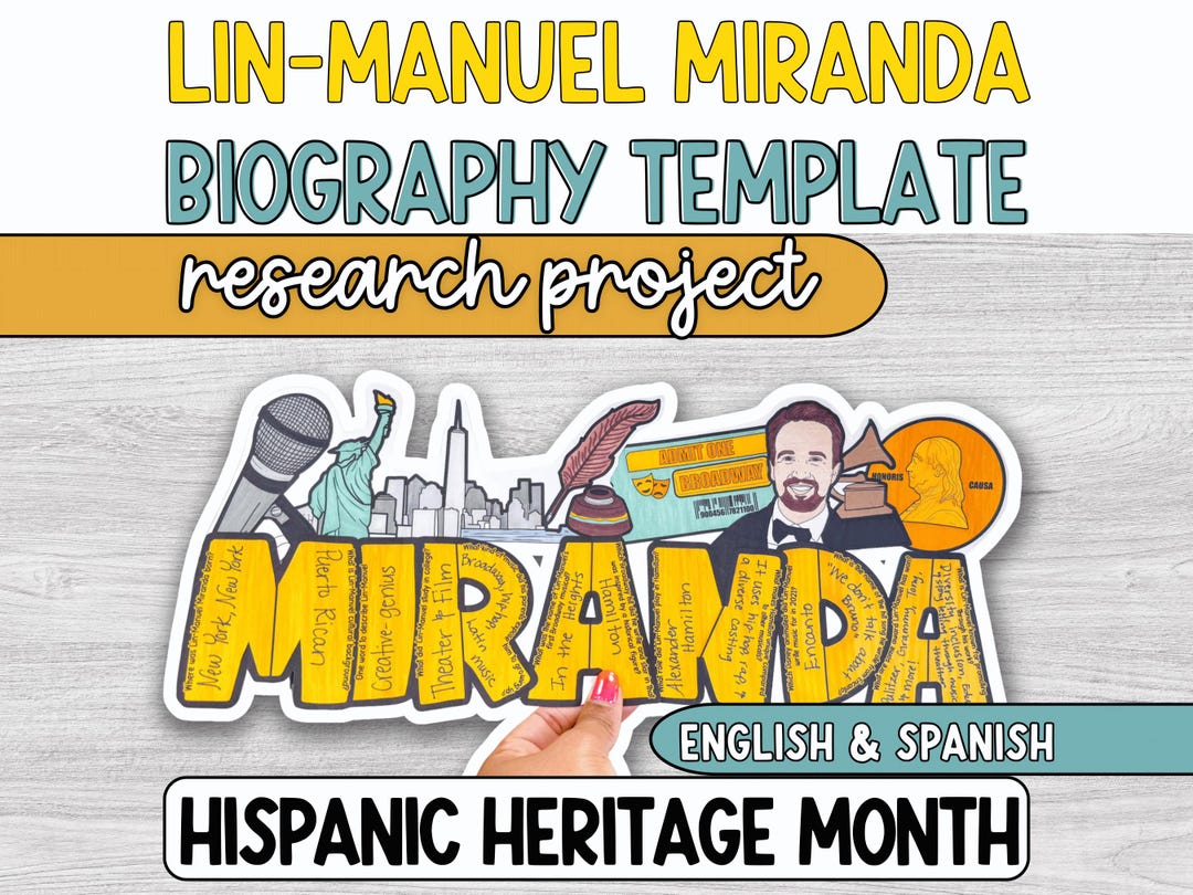 Hispanic Heritage Month Project, Lin-manuel Miranda Biography Template ...
