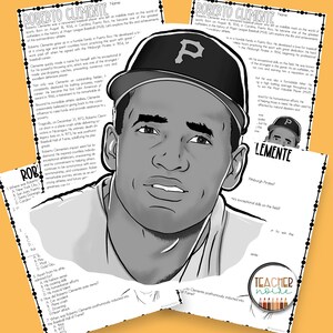 Roberto Clemente Reading Passage, Hispanic Heritage Activity, Baseball ...