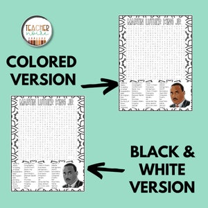 Martin Luther King Jr. Word Search, MLK Jr. Day Activity, Black History ...