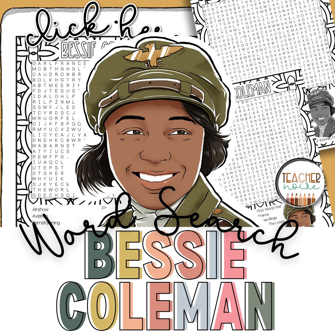 Bessie Coleman Activity, Influential Black Women, Black History Month ...