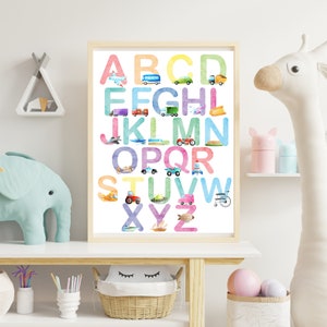 A-Z Transportation Letter Font, Vehicles Alphabet Font, Truck Alphabet ...