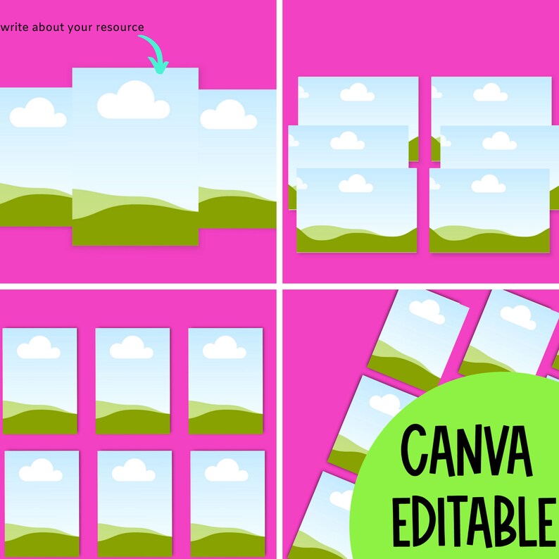 Canva Editable TPT Product Mockup Template Rainbow Bright - Etsy