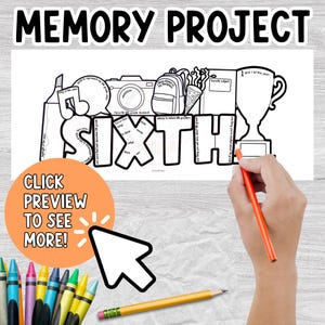 6th Grade End of Year Memory Book, Reflection Craftivity, Last Week of ...