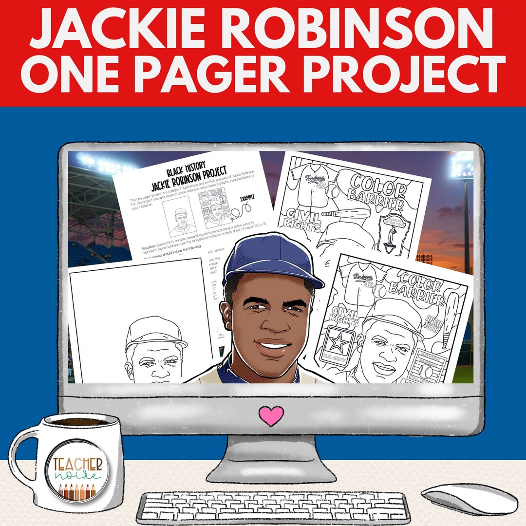 Black History Month Bulletin Board, Jackie Robinson Project, One Pager ...