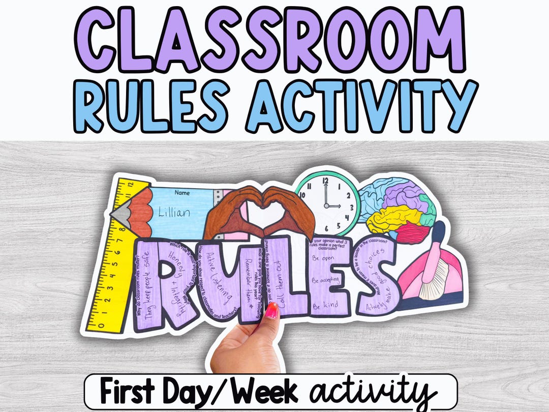Classroom Rules Activity, Routines and Procedures, Beginning of First ...