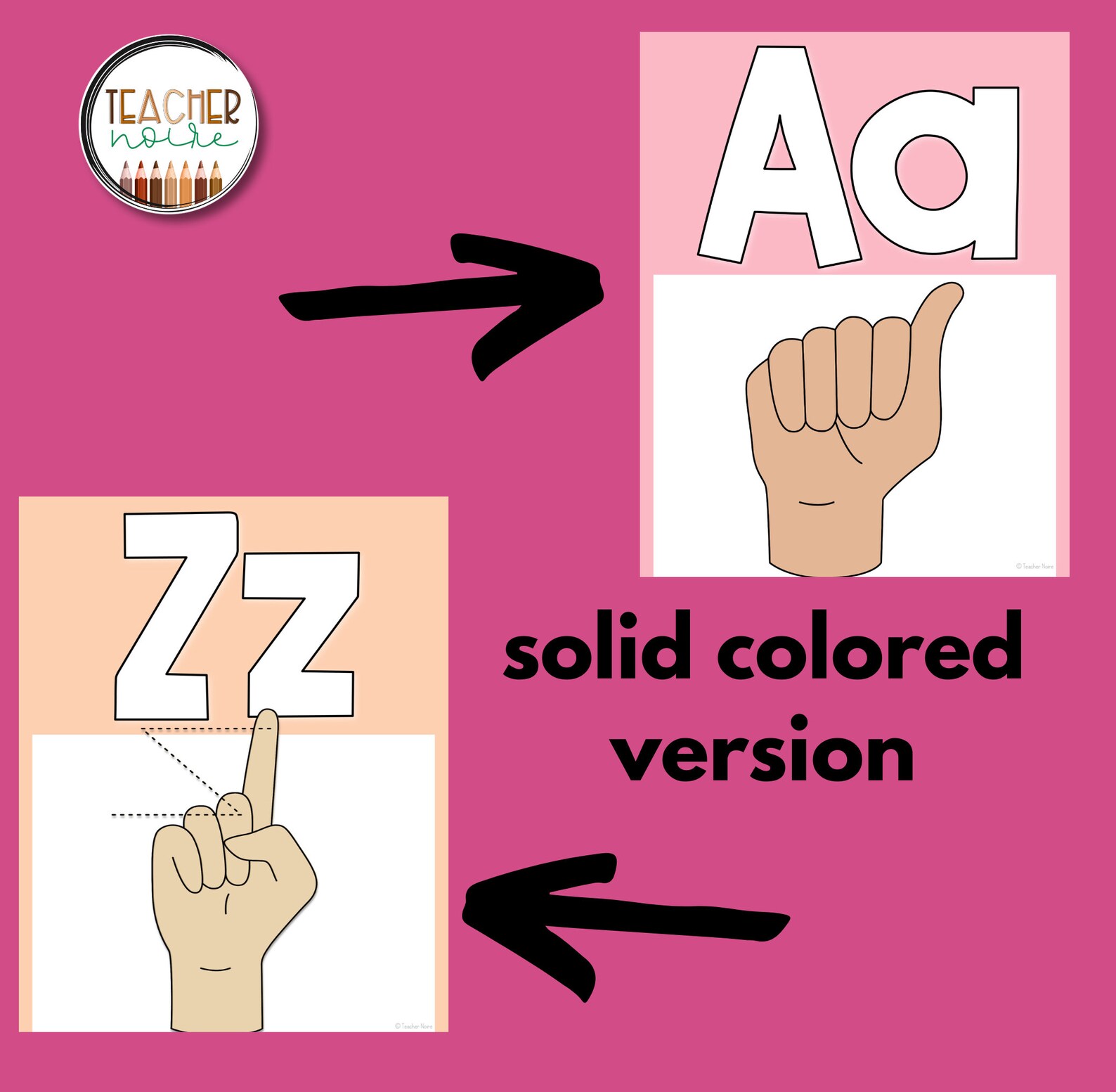 ASL (american Sign Language) Alphabet Poster, Pastel Rainbow Diverse ...