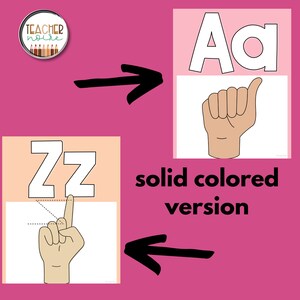 ASL (american Sign Language) Alphabet Poster, Pastel Rainbow Diverse ...