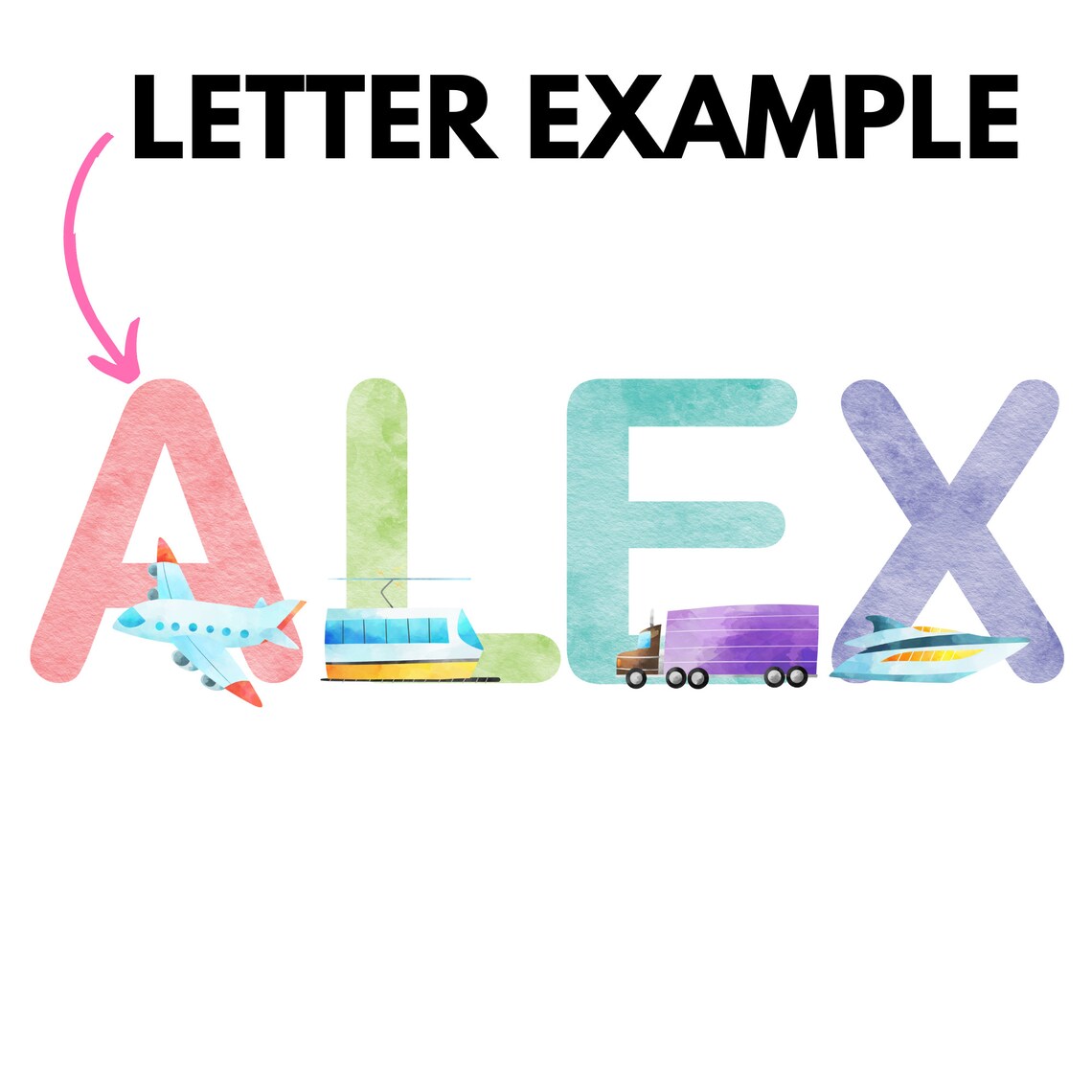 A-Z Transportation Letter Font Vehicles Alphabet Font Truck - Etsy