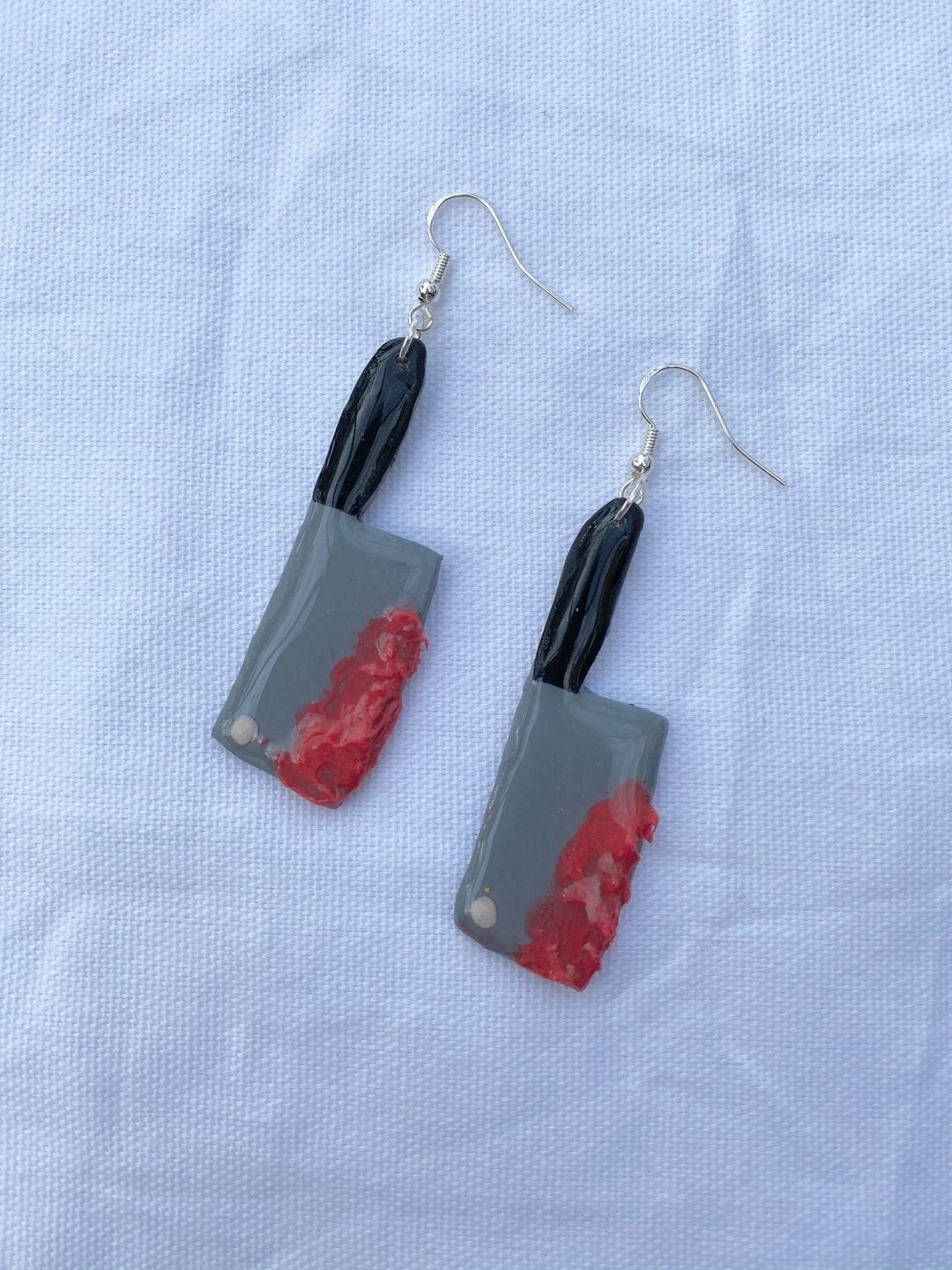 Pendientes de cuchilla sangrienta - Etsy España