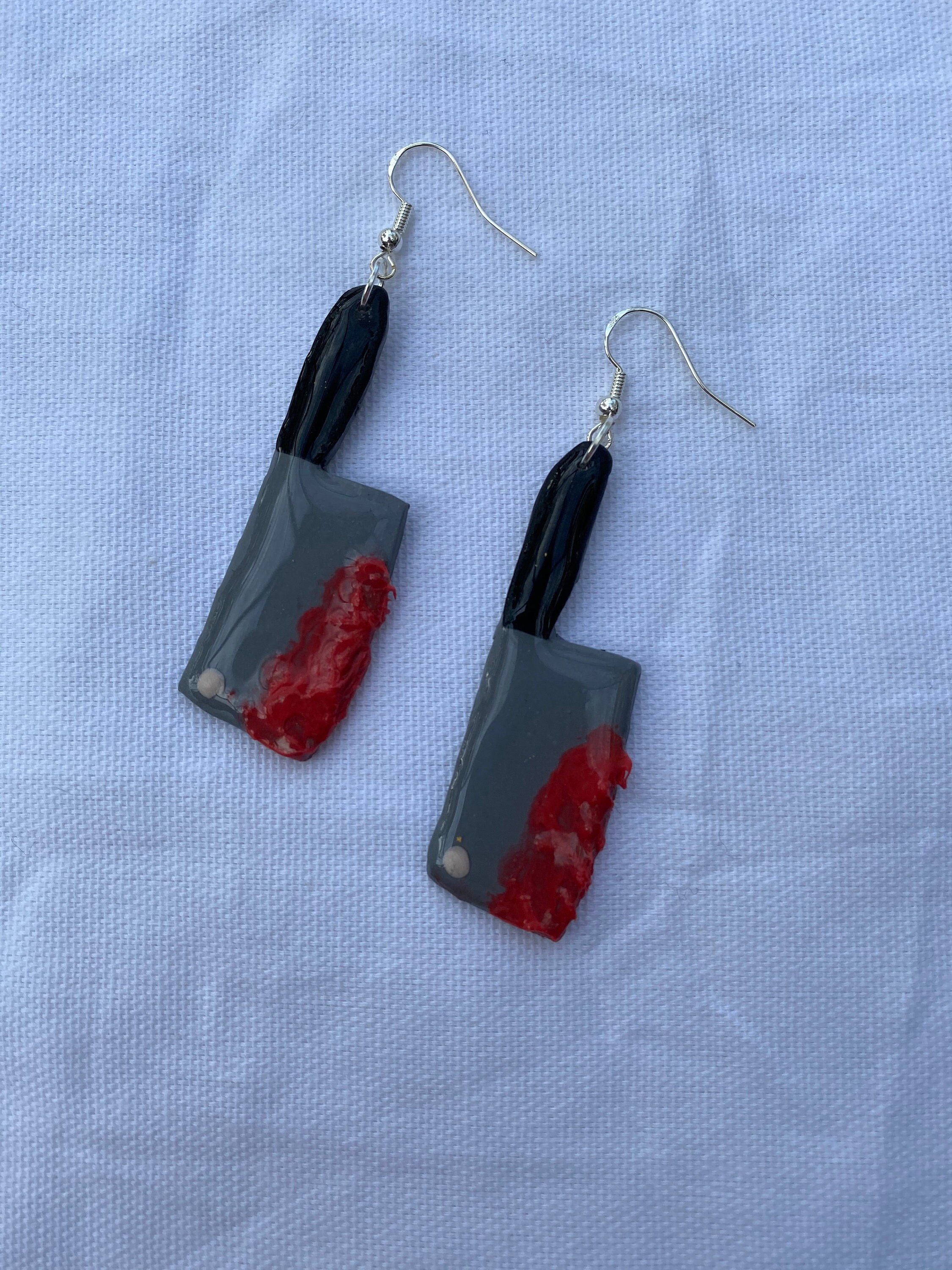 Pendientes de cuchilla sangrienta - Etsy España