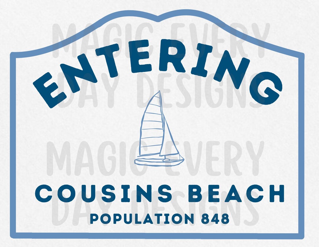 The Summer I Turned Pretty Cousins Beach Sign Poster | Entering Cousins ...