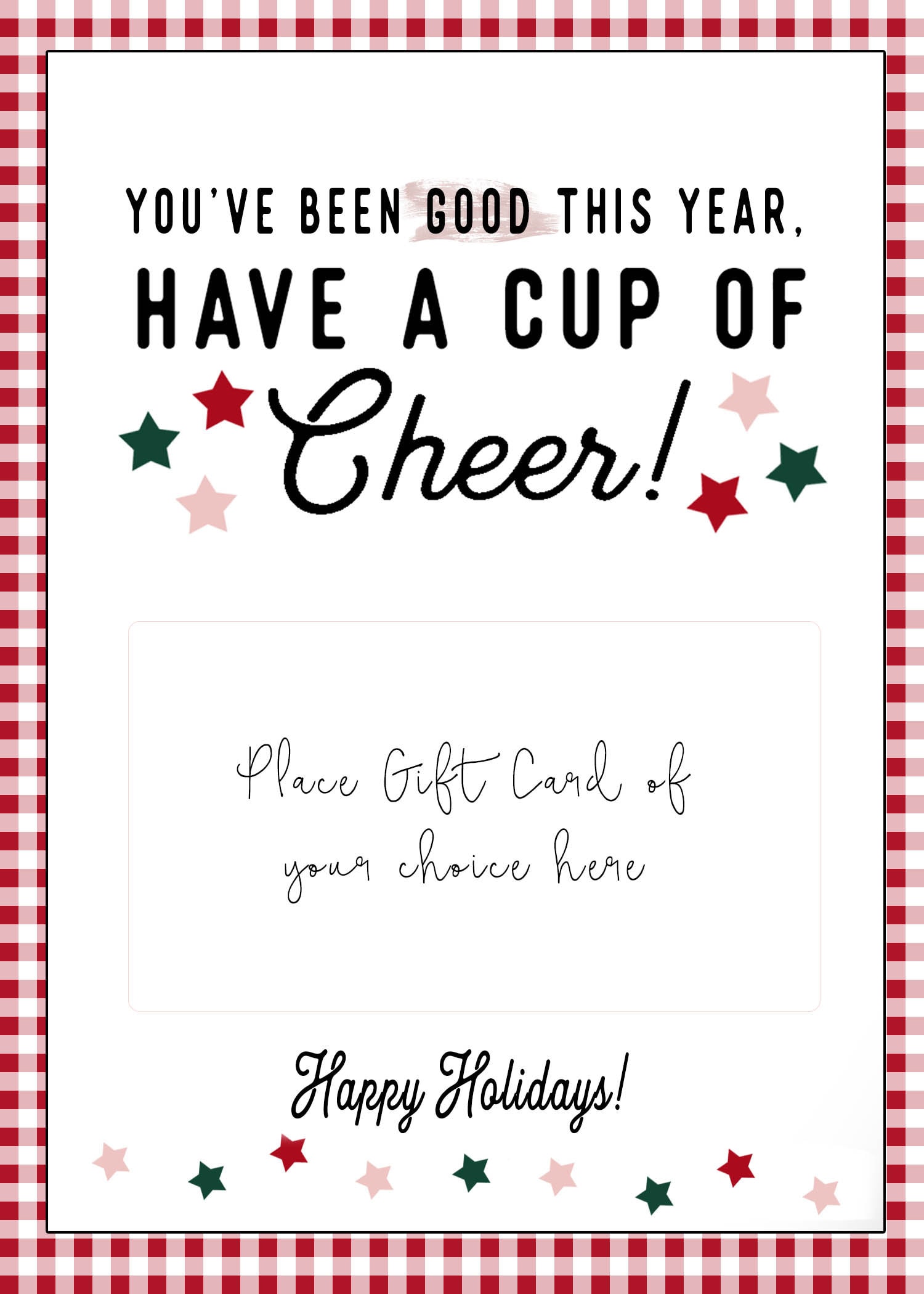 CHRISTMAS GIFT Card: PRINTABLE // Teacher Gift // Gift Tags // Class ...