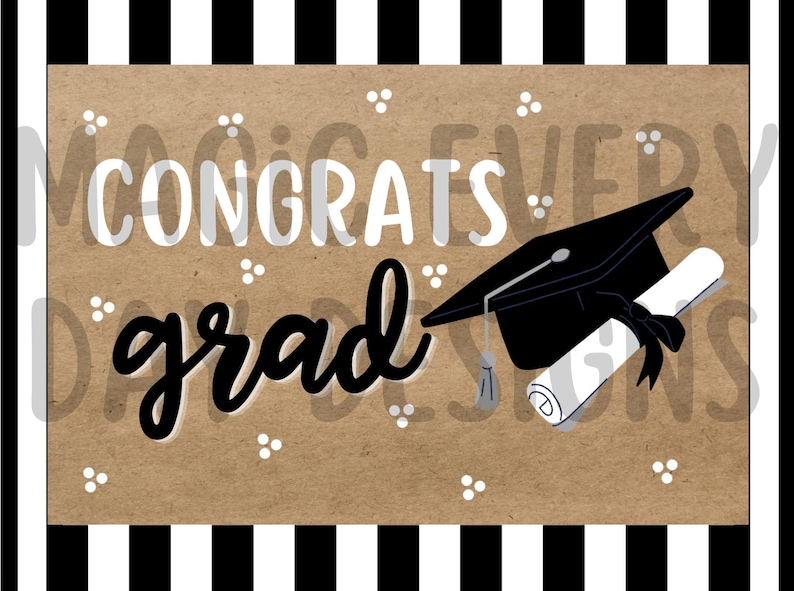 DIY Hand-painted Graduation Banner Template: Traceable PNG (digital ...