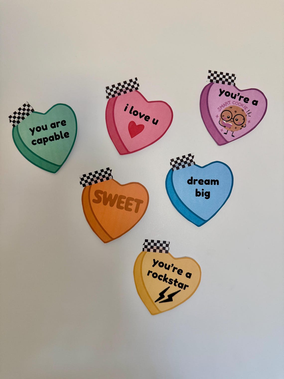 Printable Candy Heart Love Notes: Valentine's Day Cards (PDF) - Etsy