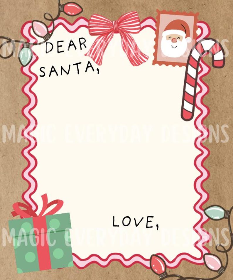 Dear Santa Banner | Letter Template: Editable Canva Design (instant ...