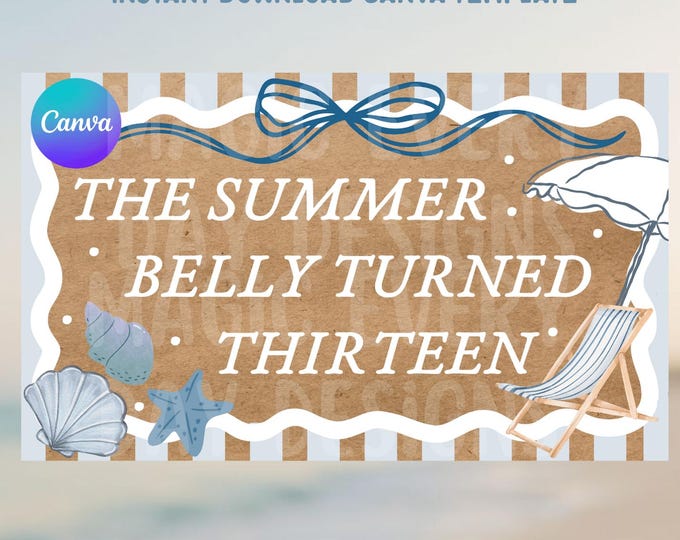Summer I Turned Pretty Banner Template | Editable Canva | TSITP ...