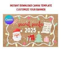 Merry Christmas Banner Printable 180cm X 60cm Digital Download Holiday ...