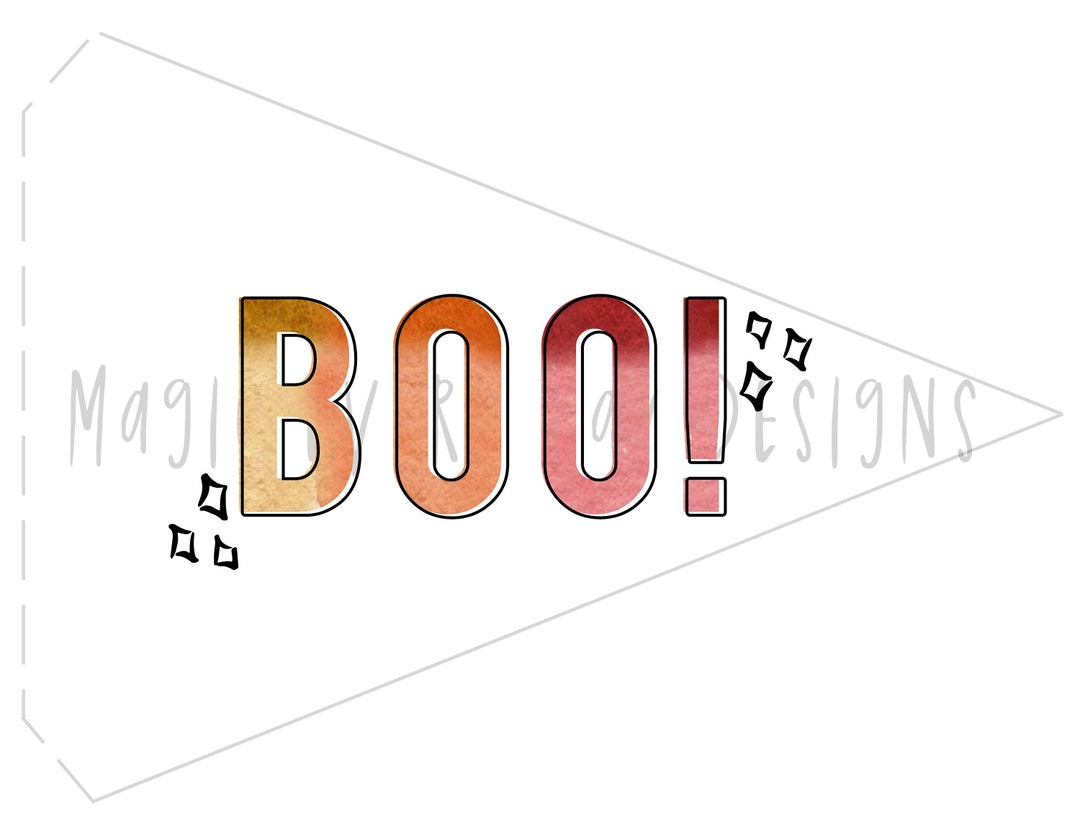 BOO! Halloween Pennant Flag: Spooky Season Decor (PDF Printable) - Etsy
