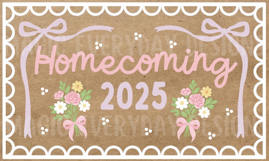 HOCO | Homecoming Banner Template: Editable Canva Design (instant ...