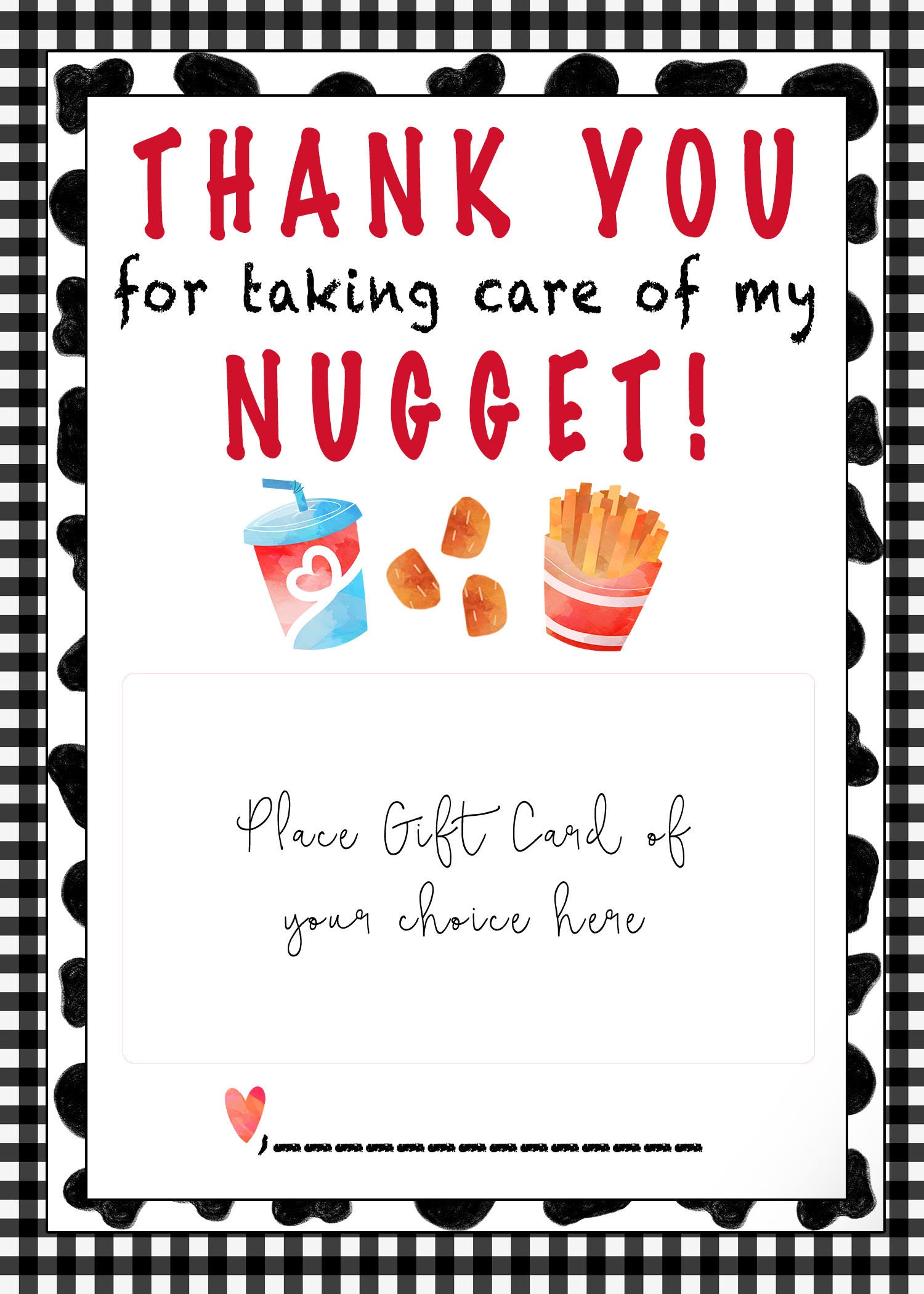 End of School Year Teacher GIFT Card: PRINTABLE // Teacher Gift ...