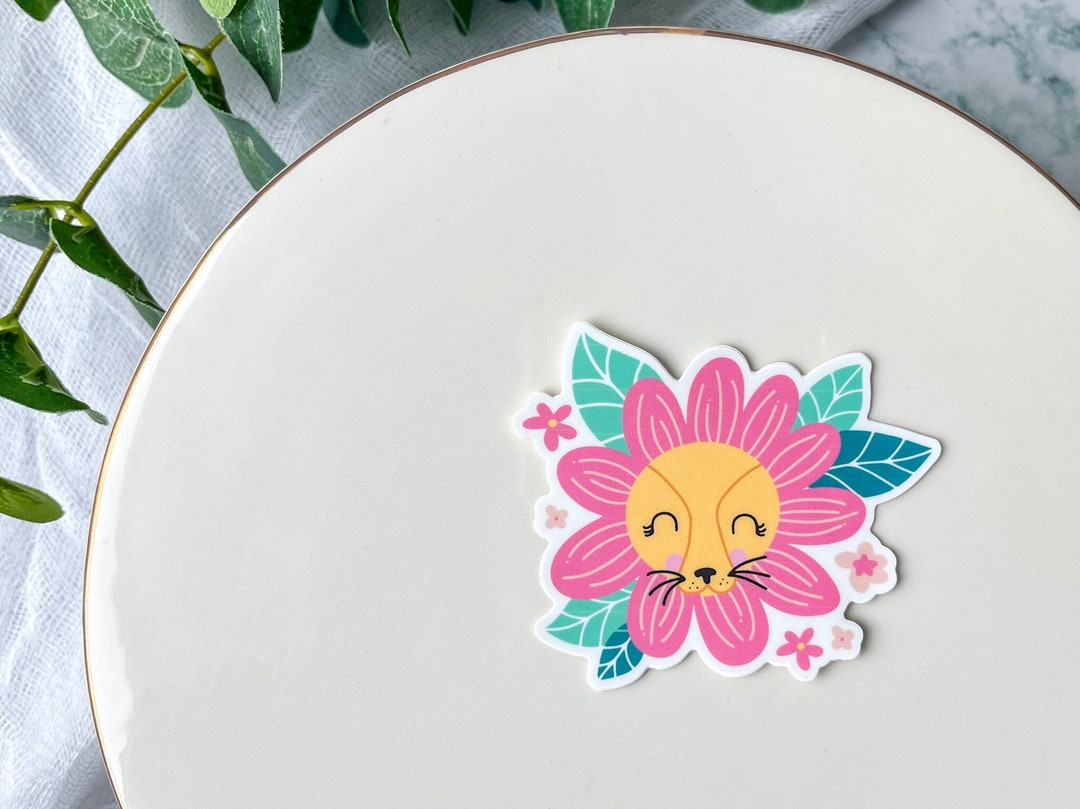 Lion Flower Sticker | Bravery Sticker | Inspirational Sticker ...