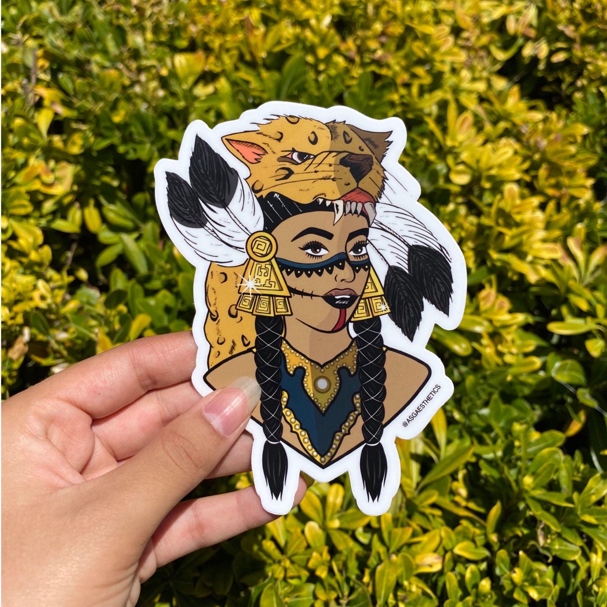 Mexican Azteca Warrior Inspired Day of the Dead Sticker - Etsy