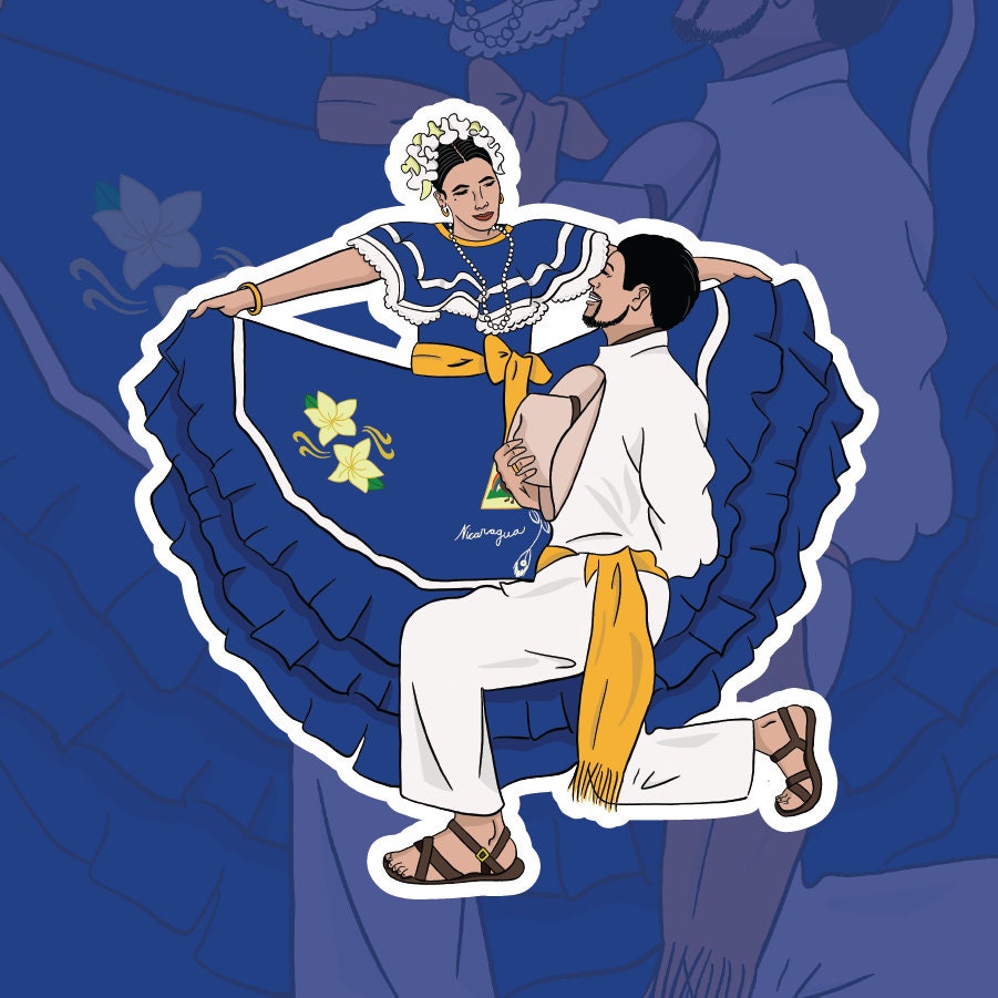 Managua Nicaraguan Dancer Sticker - Etsy