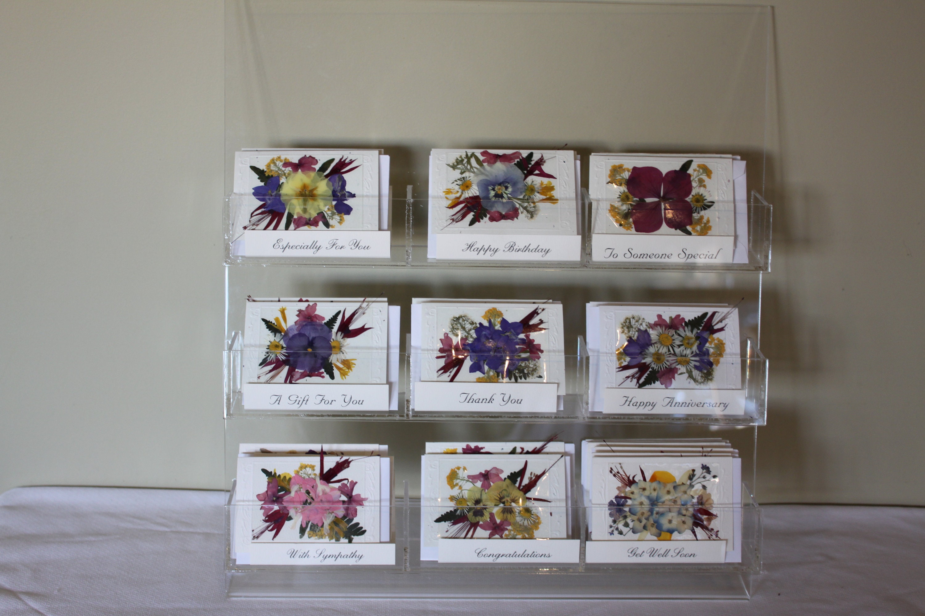 Real Flower Enclosure Cards - Set of 12 - Etsy